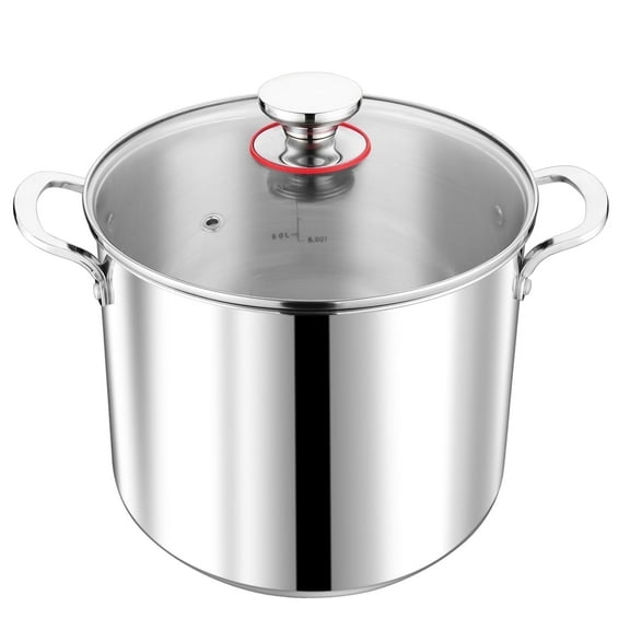 16 Quart Stainless Steel Stock Pot, Large Heavy Duty Induction Stockpot ...
