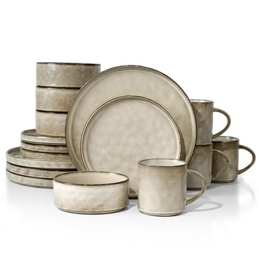 Pfaltzgraff Grayson Teal 12-Piece Dinnerware Set Stoneware Round in ...
