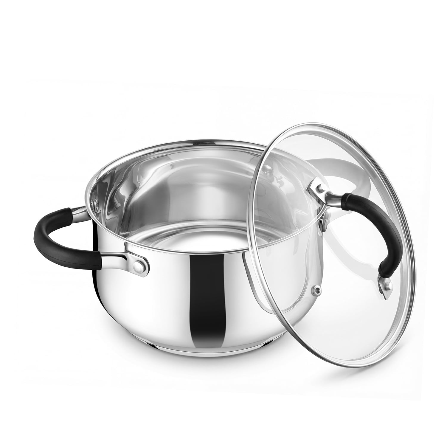 Vesteel, Stock Pot, 4 QT, Stainless Steel with Visible Lid - Walmart.com