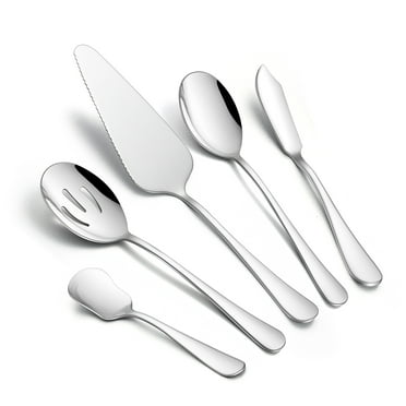 Vesteel 5-Piece Stainless Steel Set, Hammered Serving Utensils for ...
