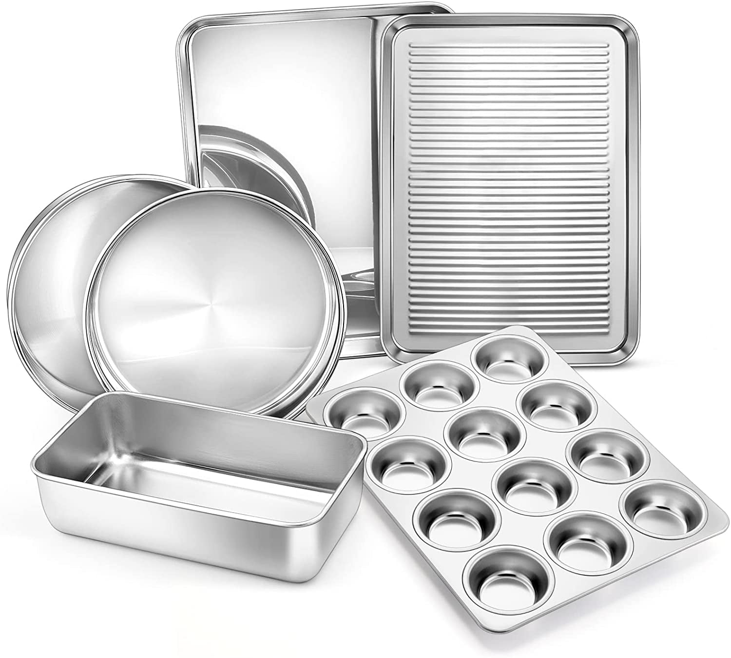 Vesteel Stainless Steel Baking Set, Nonstick, Heavy Duty, Dishwasher ...