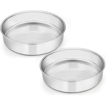 Wilton Aluminum 8-Inch Round Cake Pan Set for Layered Baking, 2-Count ...