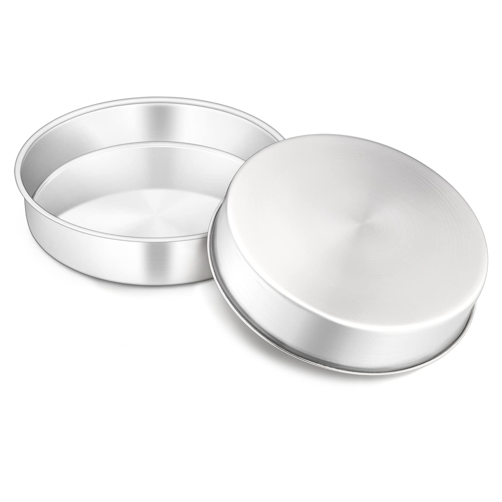 Vesteel 8 Inch Cake Pan Set of 2 Stainless Steel Round Baking Pans ...
