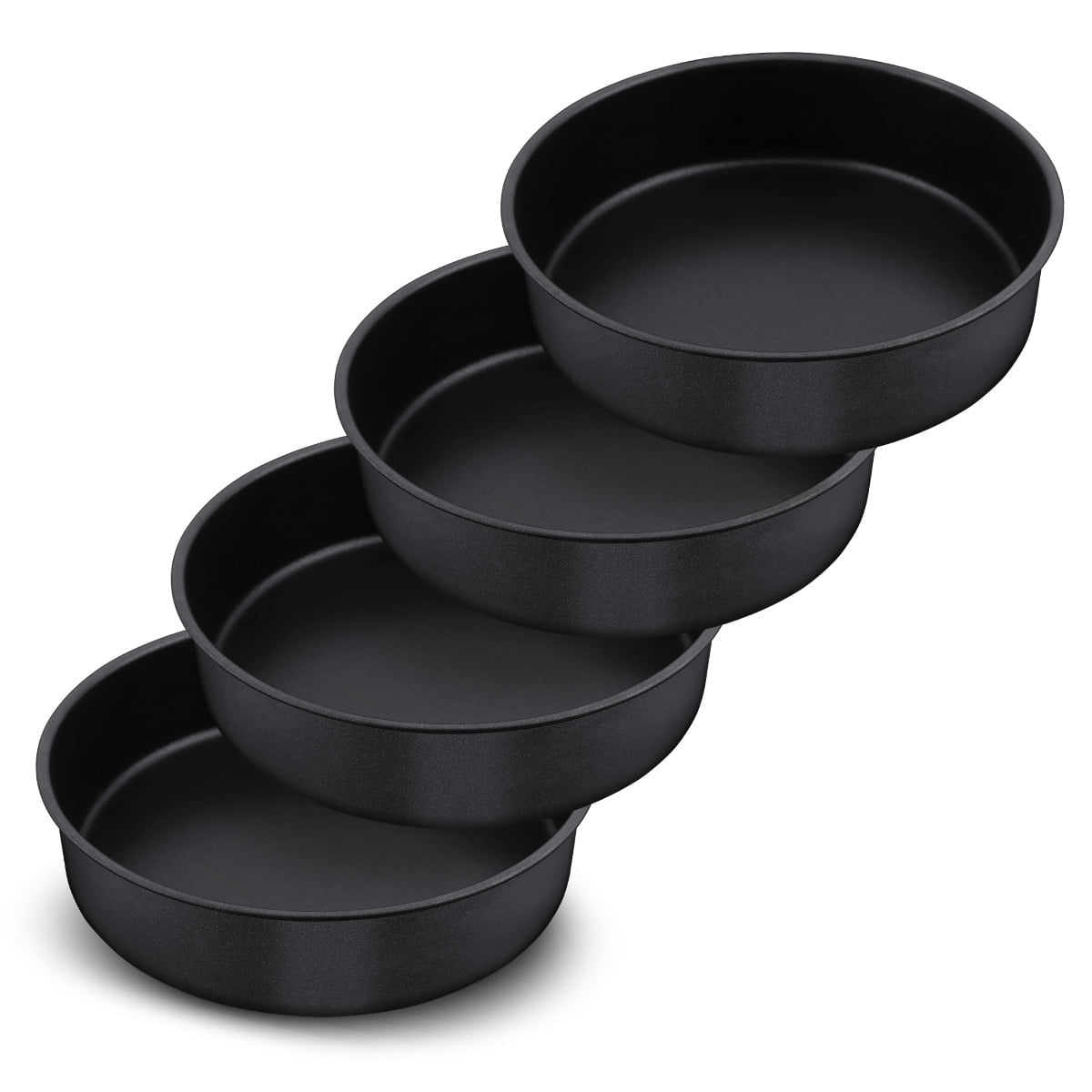 8 Inch Round Cake Pan Set of 4, Vesteel Stainless Steel Round Cake ...