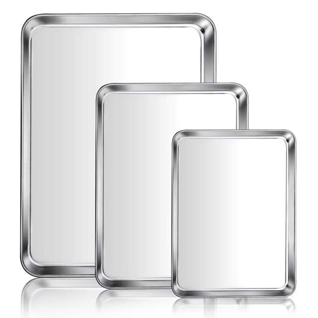 "Vesteel Large Bakeware Set, Stainless Steel Baking Sheets & Cookie ...