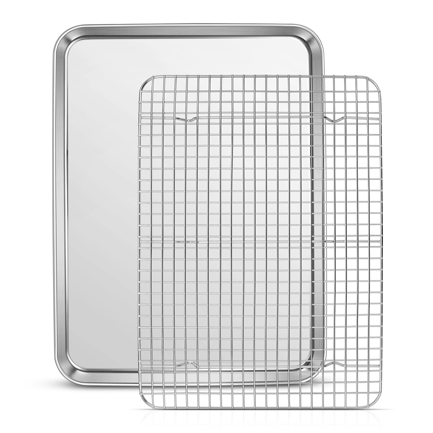 "Vesteel Stainless Steel Baking Sheet and Rack Set, Extra Large, Safe ...