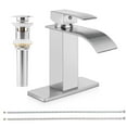 Vesteel 18/10 Stainless Steel Waterfall Spout Bathroom Faucet with ...