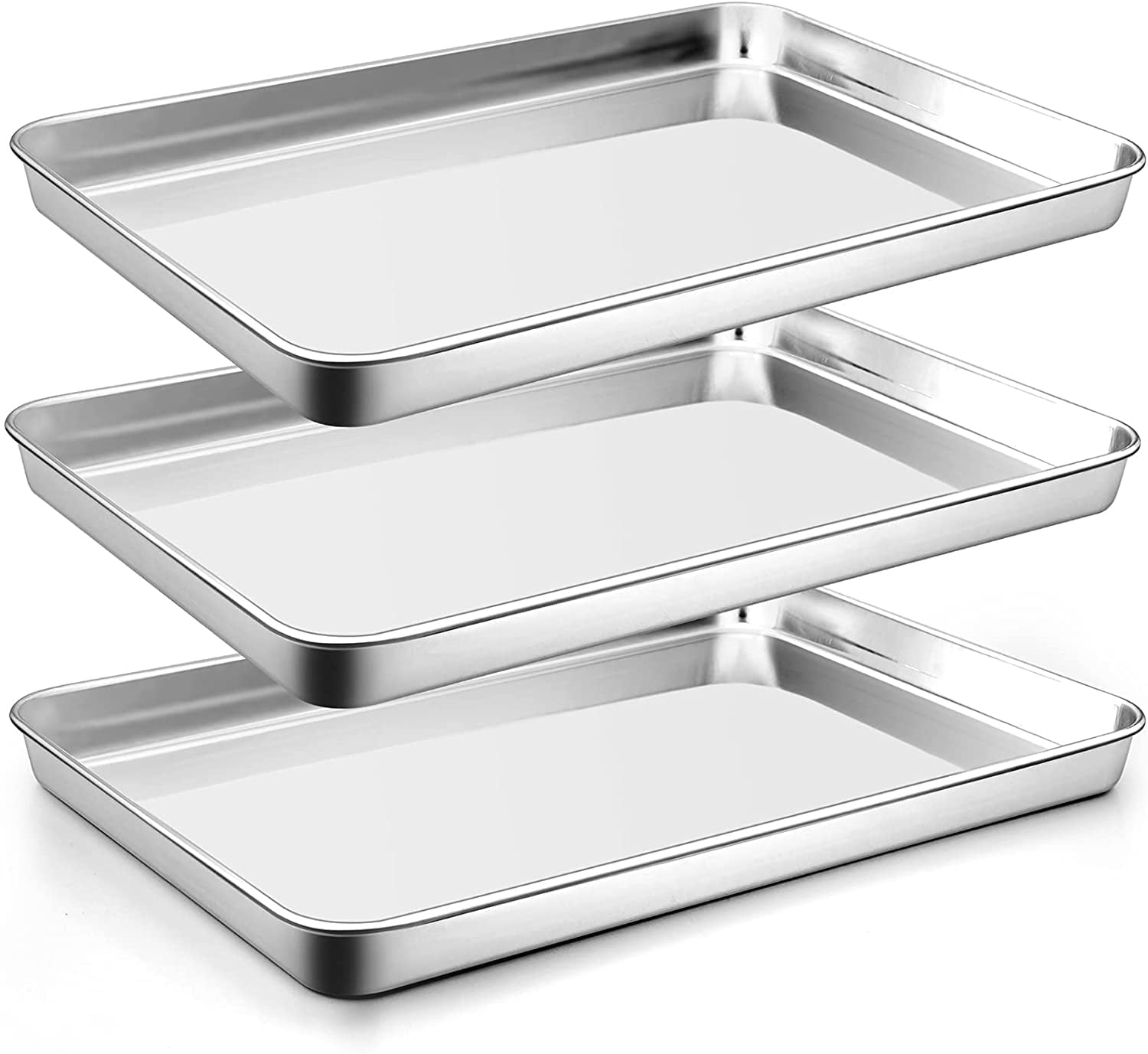 Vesteel Large Metal Cook Bakeware - Stainless Steel Baking Pans Set of ...