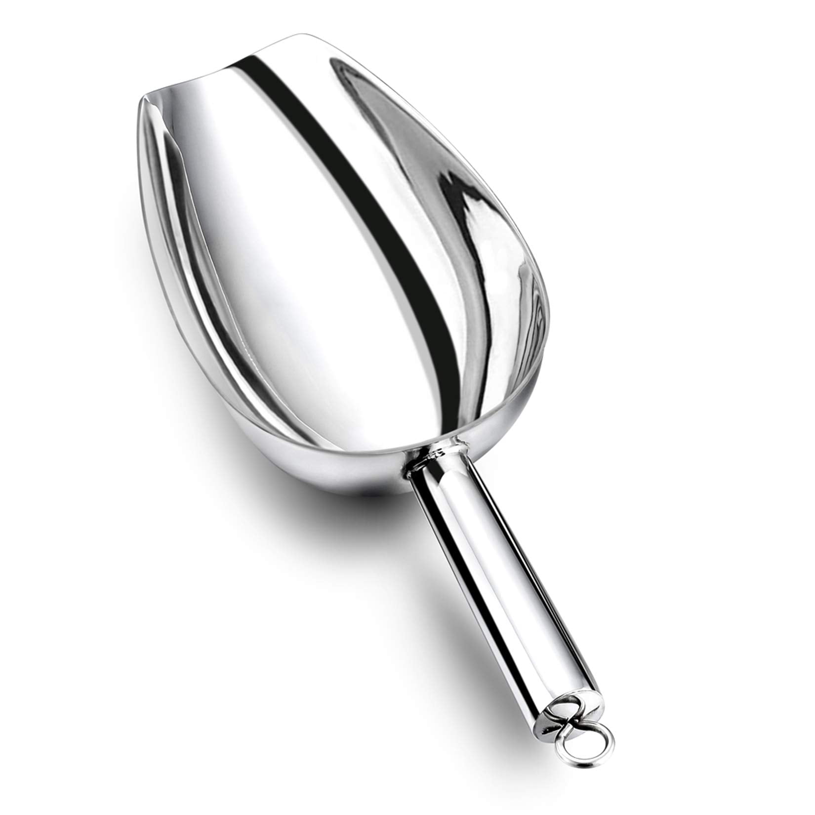 Vesteel Ice Scoop, 12 oz Stainless Steel, Durable Mirror Finish ...