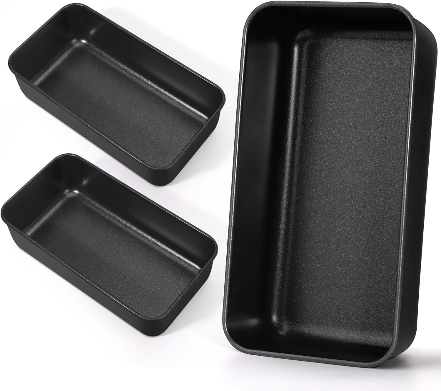 Vesteel Loaf Pan Set of 3, 9x5 Inch Nonstick Bread Pans for Baking with ...