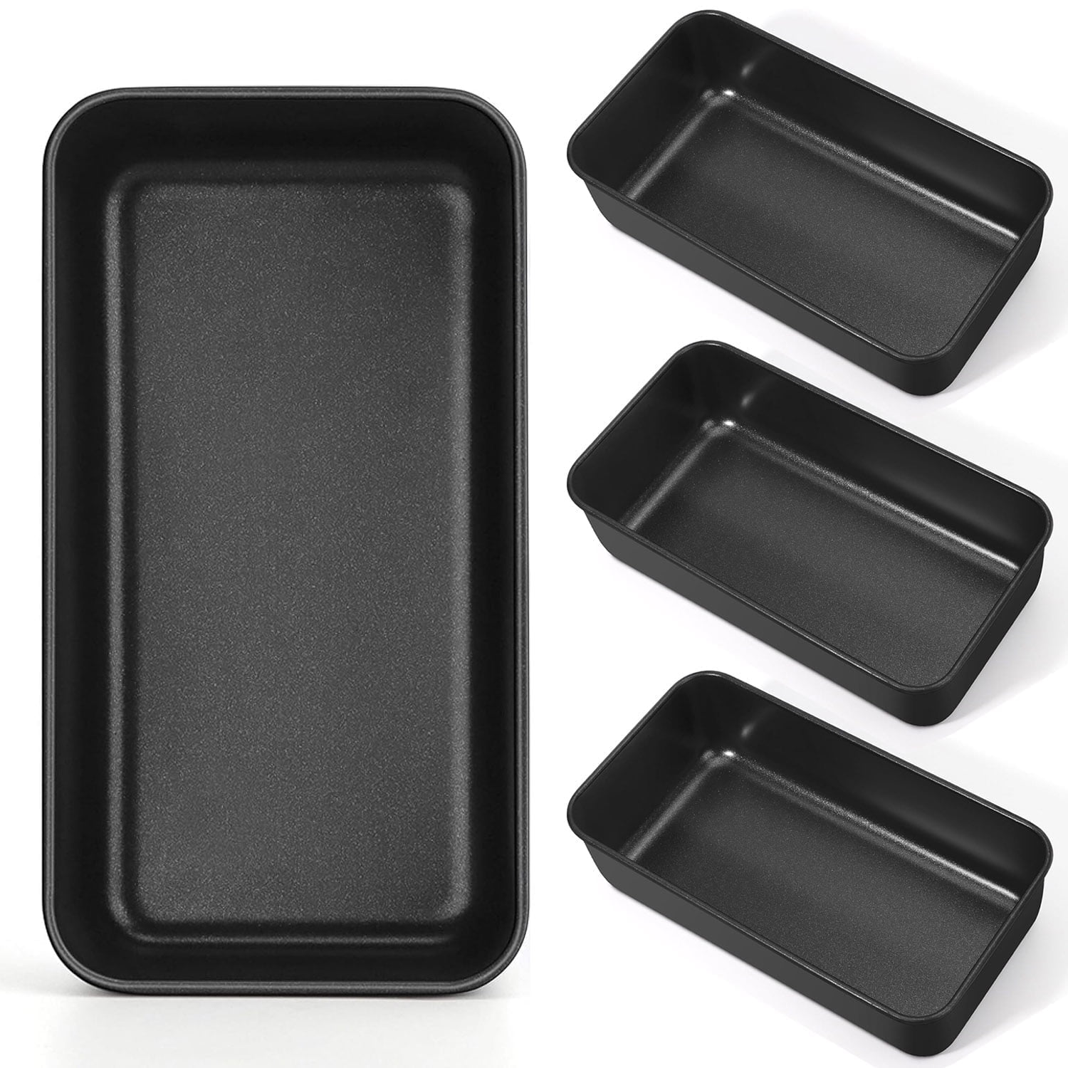 Vesteel Loaf Pan Set of 4, 9x5 Inch Nonstick Bread Pans with Stainless ...