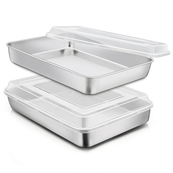 EcoQuality [50 Pack] Deep Aluminum Pans with Lids for Cooking, Baking ...
