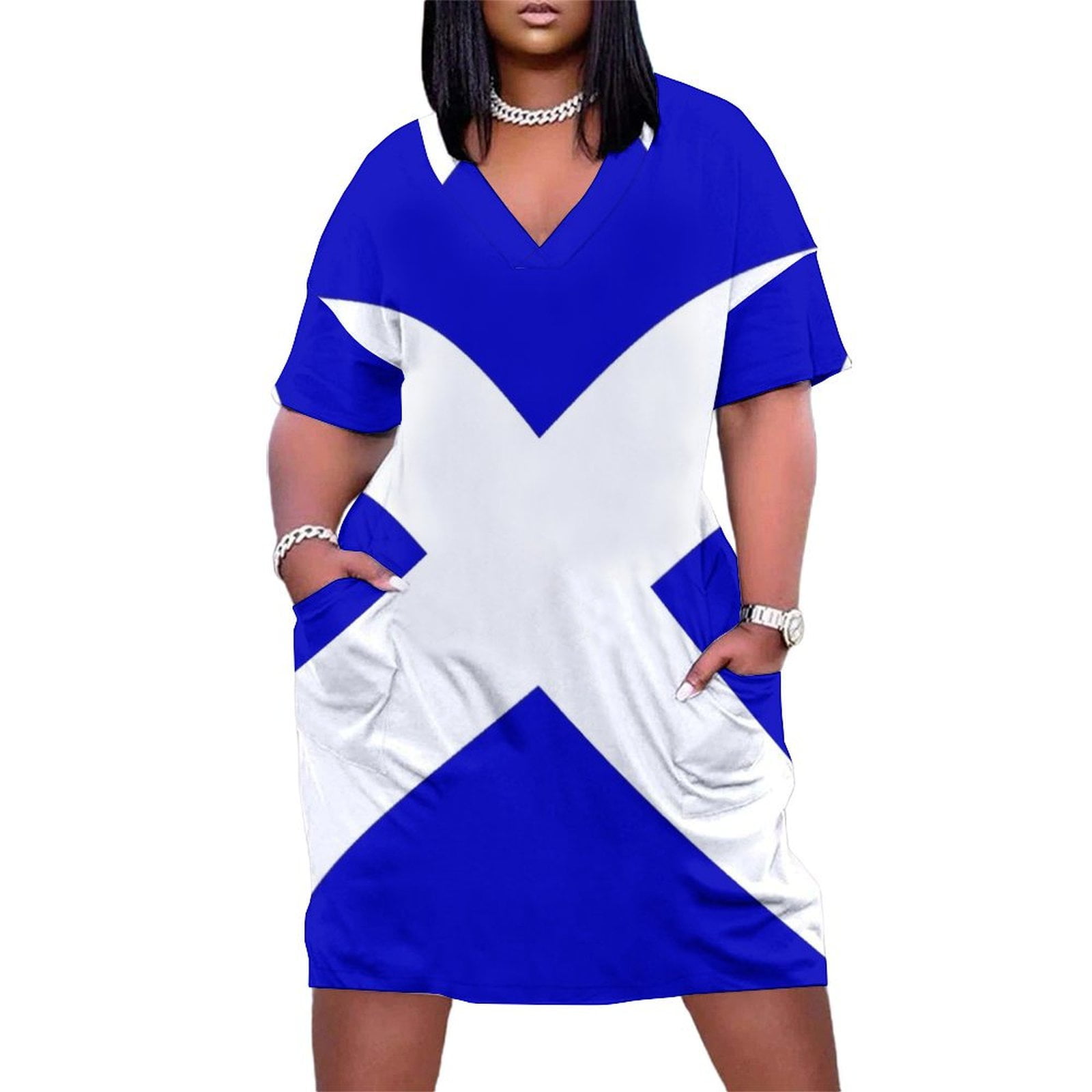 Vestido holgado con bots para mujer ropa elegante de lujo con bolsillos ...