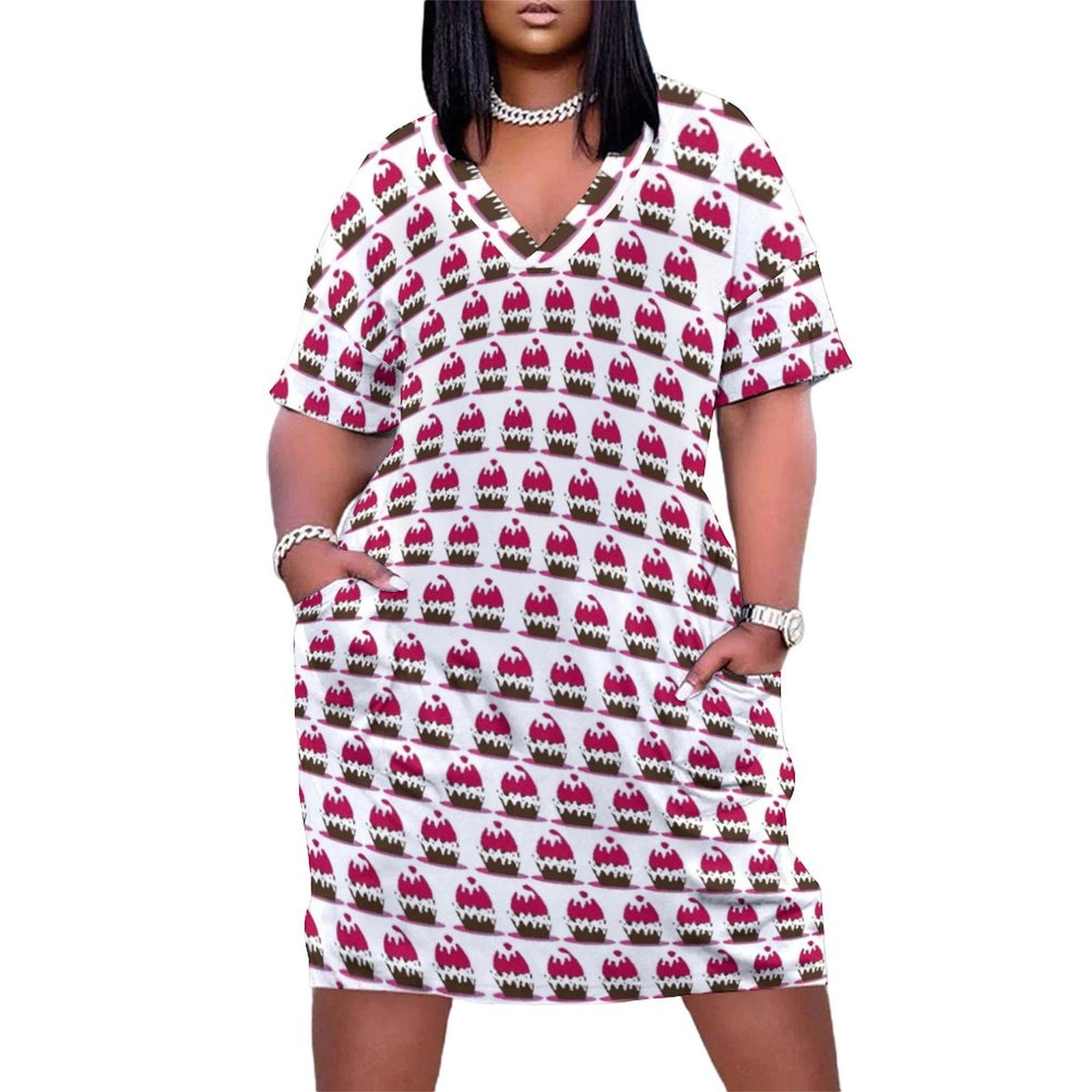 Vestido holgado con estampado de taza Choco para mujer prenda de vestir ...