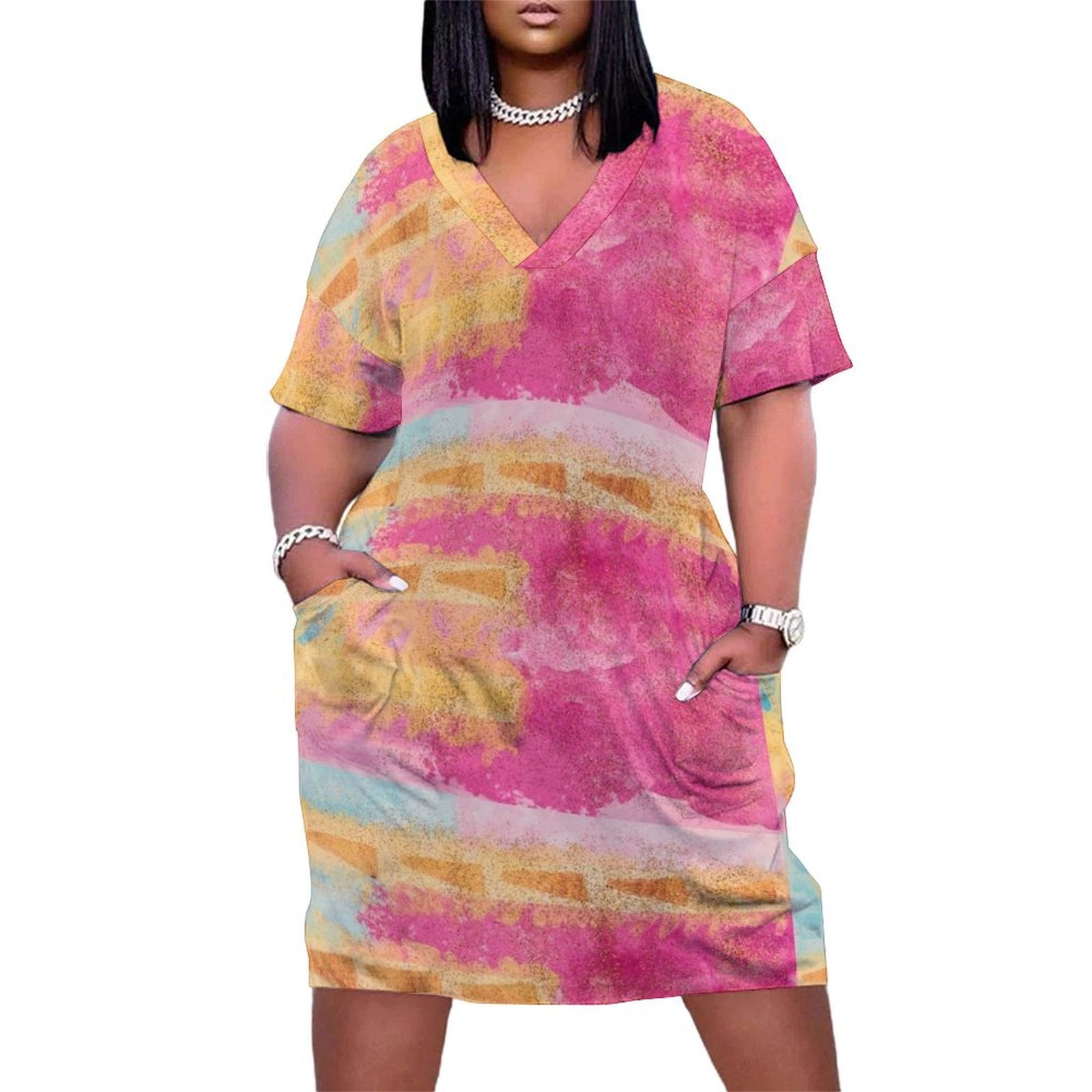 Vestido holgado de lujo para mujer ropa de fiesta con bolsillos ...