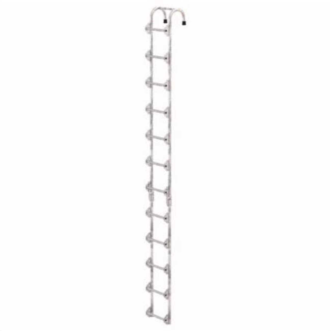 Vestil NTAL-12-HDG 12 ft. Galvanized Tank Access Ladder - 300 lbs ...