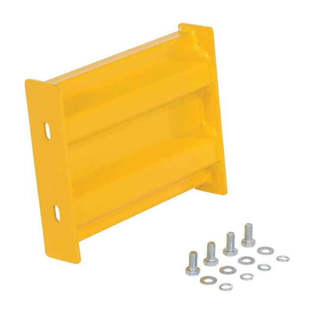 Vestil GR-F2R-BO-1-YL 12 in. Steel 2 Ribbed Bolt on Style Guard Rail ...