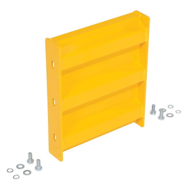 Vestil GR-F3R-BO-1-YL 12 in. Steel 3 Ribbed Bolt on Style Guard Rail ...