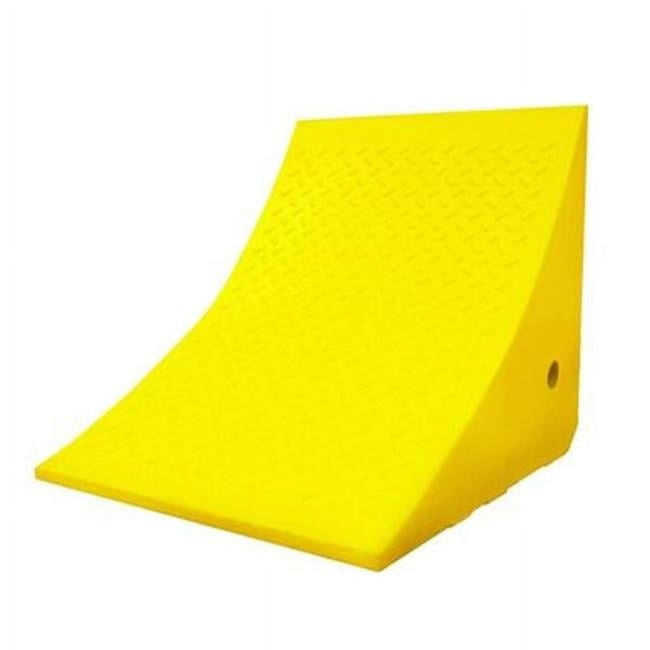 Vestil URWC-70-YL 17 x 14 x 14 in. Urethane Wheel Chock with 65 in ...