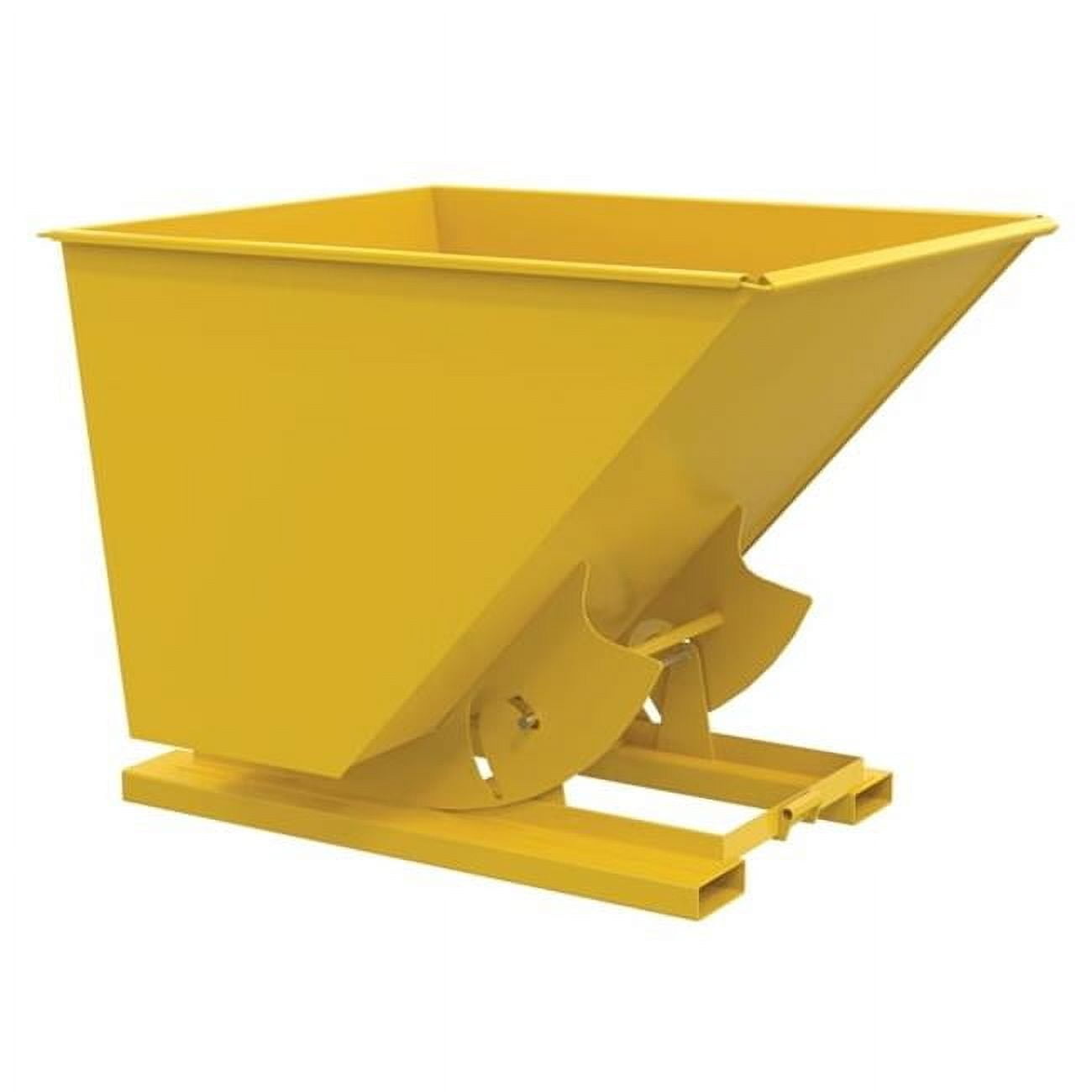Vestil D-200-LD-NB-YEL 2000 lbs 2 cu. Yard Steel Light Duty No Bump ...