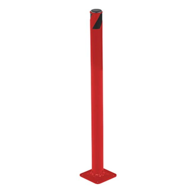 Vestil BOL-24-2-RED 24 x 1.75 in. Steel Pipe Safety Bollard, Red ...