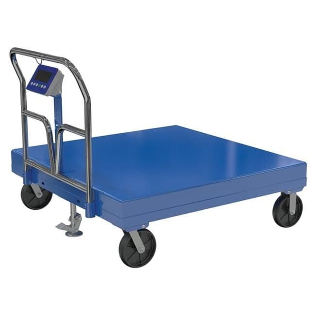 Vestil SPT-4848-SCL 3,600 lbs 48 x 48 in. Steel Platform Hand Truck with Scale - Blue - Walmart.com