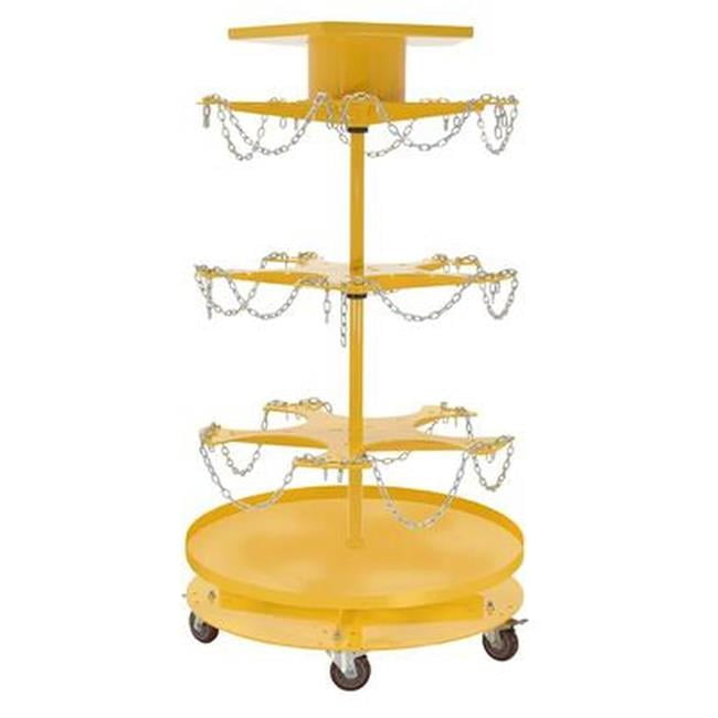 Vestil PAIL-T3-CAR-15-CK 350 lbs 5 gal Steel Pail Carousel Rack with ...