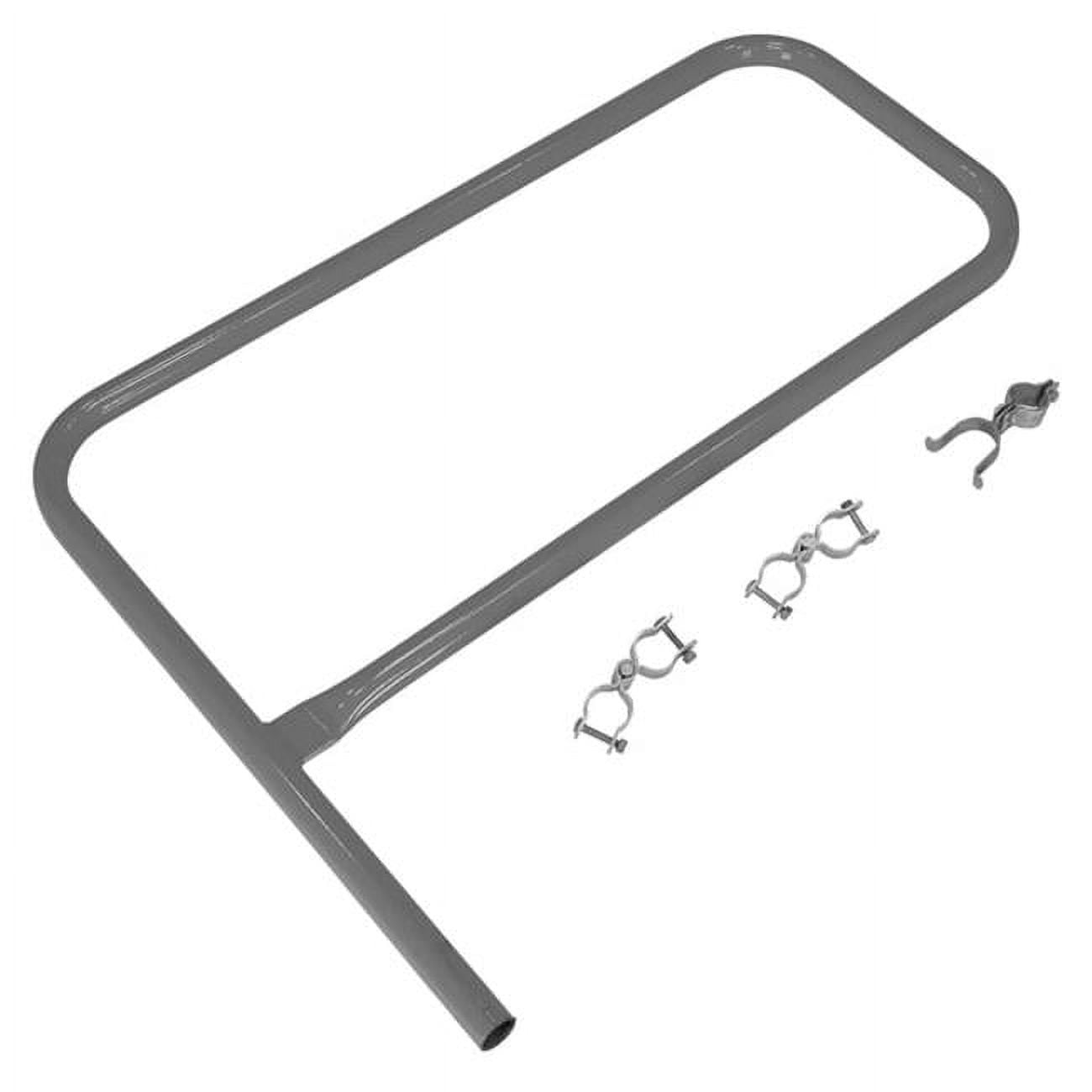 Vestil VDKR-G3-GYSG 36 x 36 in. Steel Pipe Safety Railing Gate P-Shaped ...