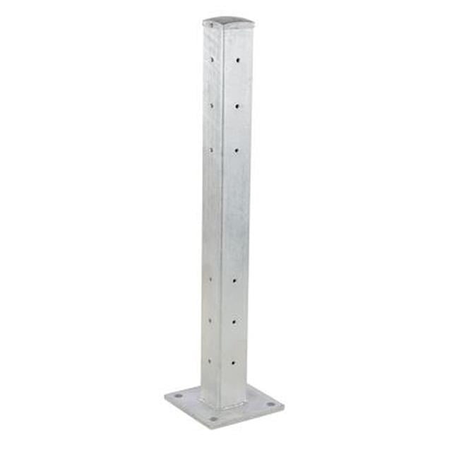 Vestil 42 in. Galvanized Steel Rigid Tube Post for 2 Ribbed Drop-In ...