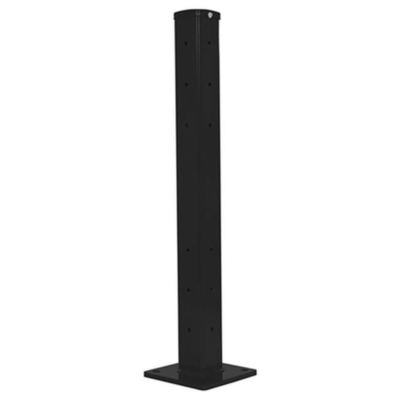 Vestil GR-F3R-BO-TP42-BK 42 in. Steel Rigid Tube Post for 3 Ribbed Bolt ...