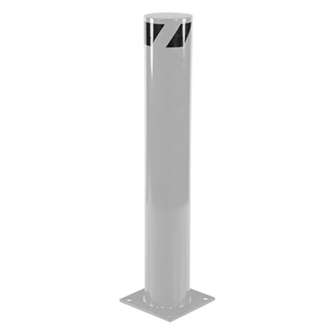 Vestil BOL-42-6.5-SL 42 x 6.5 in. Steel Pipe Safety Bollard, Silver ...