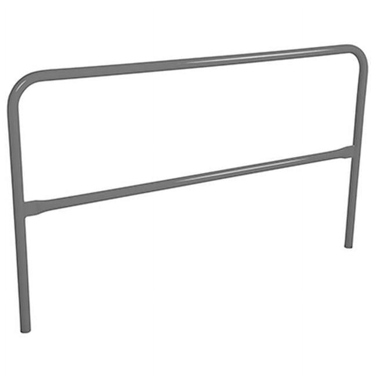Vestil VDKR-6-GYSG 6 ft. Steel Safety Railing - Gray Semi Gloss ...