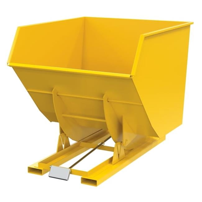 Vestil D-350-HD-YEL 6000 lbs 3.5 cu. Yard Steel Heavy Duty Self Dumping ...