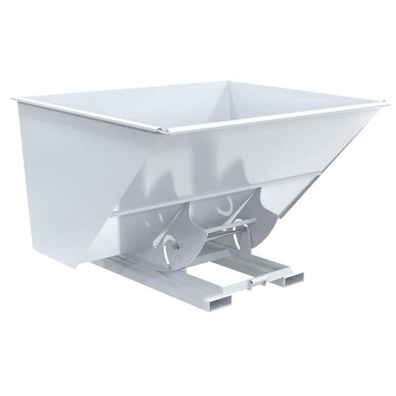 Vestil D-300-HD-NB-WHT 6000 lbs 3 cu. Yard Steel Heavy Duty No Bump ...