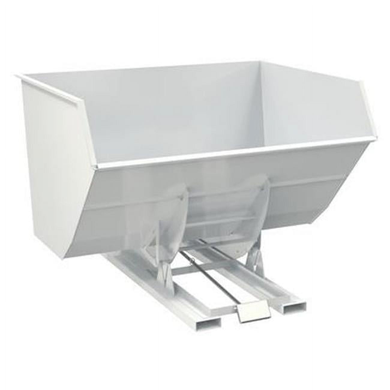 Vestil D-500-HD-WHT 6000 lbs 5 cu. Yard Steel Heavy Duty Self Dumping ...