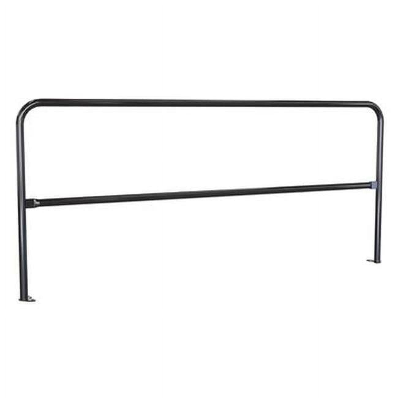 Vestil VDKR-8-BP-BK 8 ft. Steel Pipe Safety Railing with Welded ...