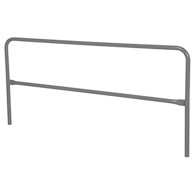 Vestil VDKR-8-GYSG 8 ft. Steel Safety Railing - Gray Semi Gloss ...