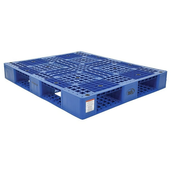 Vestil Blue Plastic Pallet,6000 lb.,48 x 40 PLP2-4840-BLUE - Walmart.com