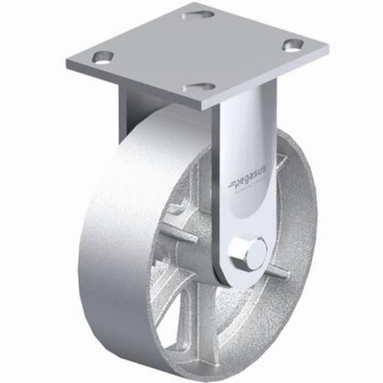Vestil CST-BL-8X2CI-R 8 Dia. x 2 in. Cast Iron & Steel Rigid Caster ...