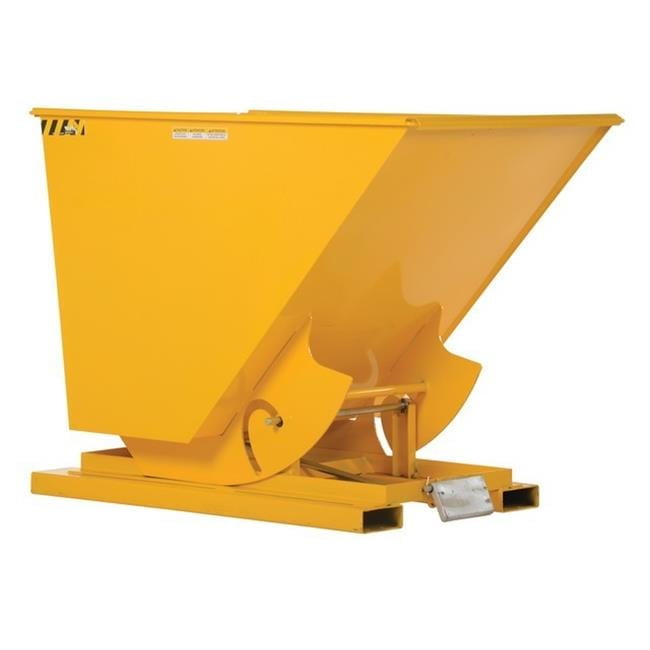 Vestil Self-Dump Hopper Heavy Duty 1 Cubic Yard, Yellow - 6000 lbs ...
