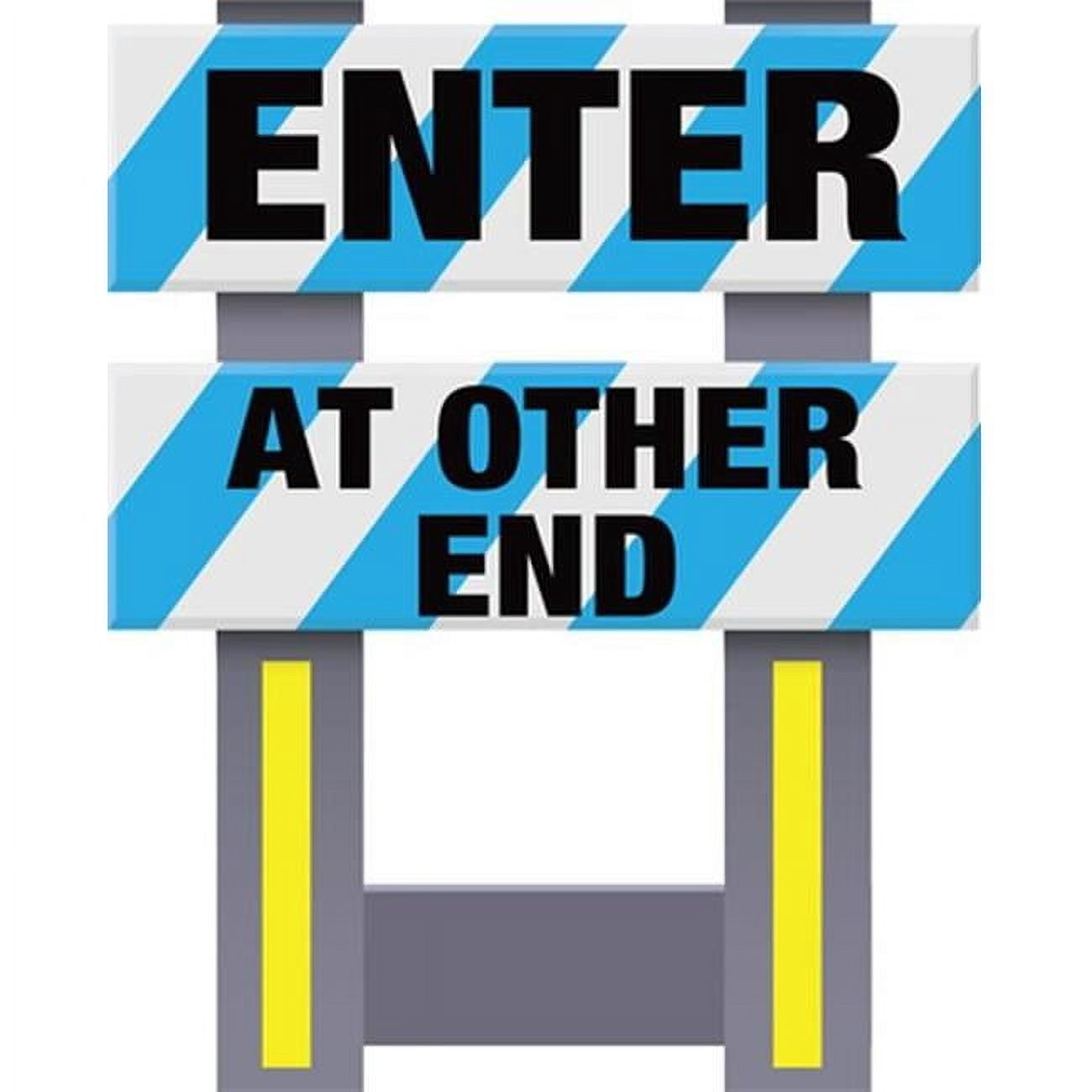 Vestil Enter At Other End Corrugated Plastic Folding Safety Barricade ...