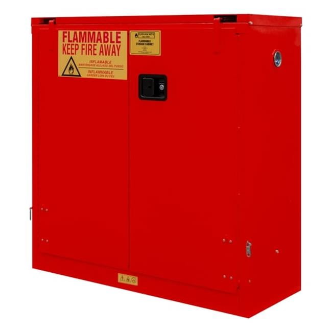 Vestil FLSC-30-SC-RD 30 gal Flammable Self Closing Storage Cabinet, Red ...