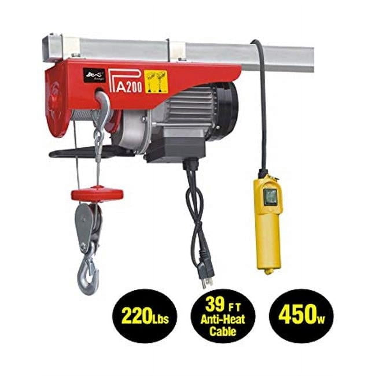 Vestil Manufacturing EMH-10 1000 lbs Electric Mini Hanging Cable Hoist ...