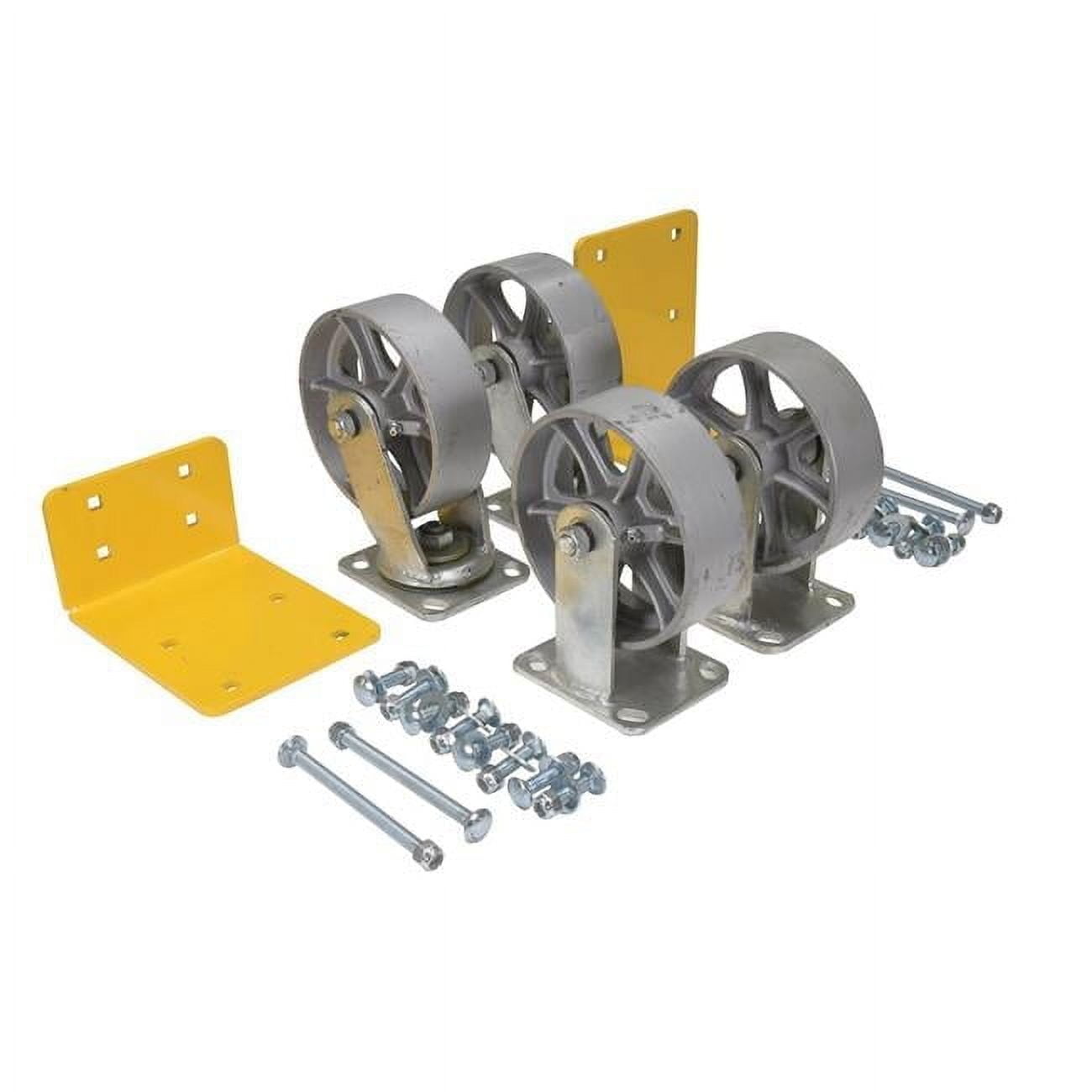 Vestil Manufacturing H-CK4-SC6-2 6 x 2 in. Semi-Steel Caster Kit - 4800 ...