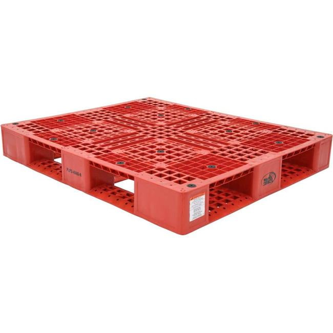 Vestil Manufacturing 239867RD Stackable Open Deck Pallet - Plastic - 4 ...