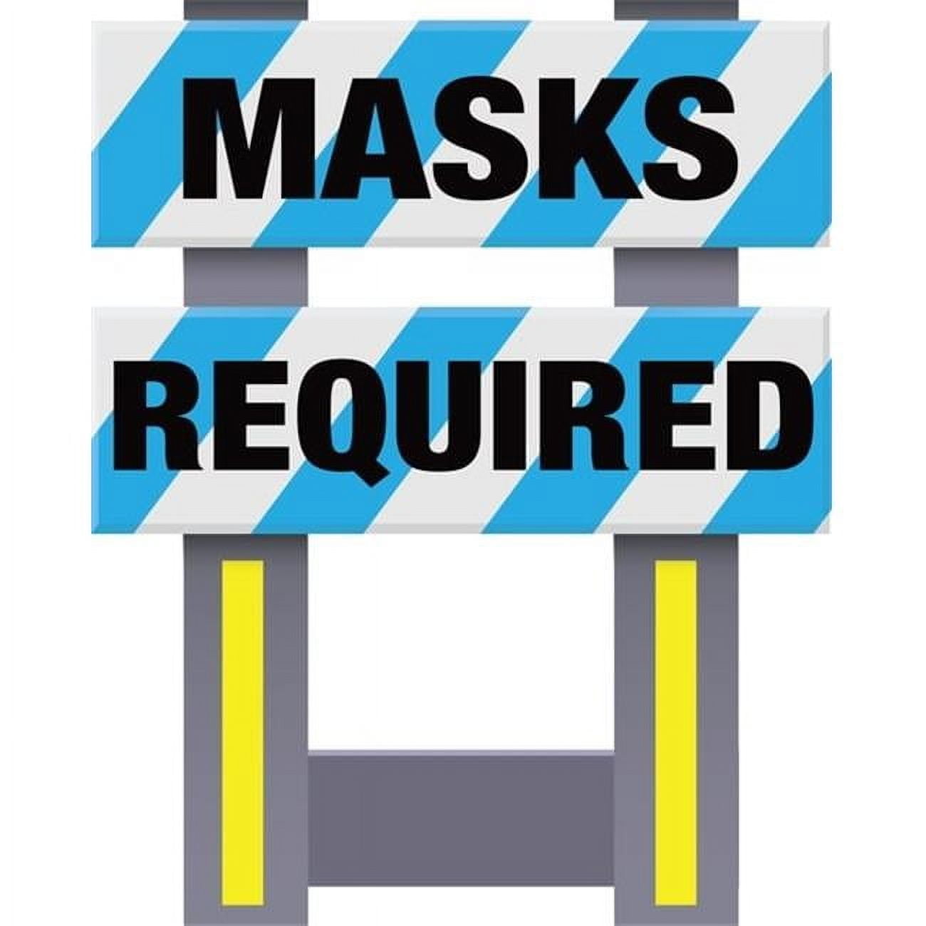 Vestil Masks Required Corrugated Plastic Folding Safety Barricade ...