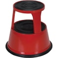 Vestil STEP-17-R Steel Rolling Step Stool with Powder Coat Finish, 17-1 ...