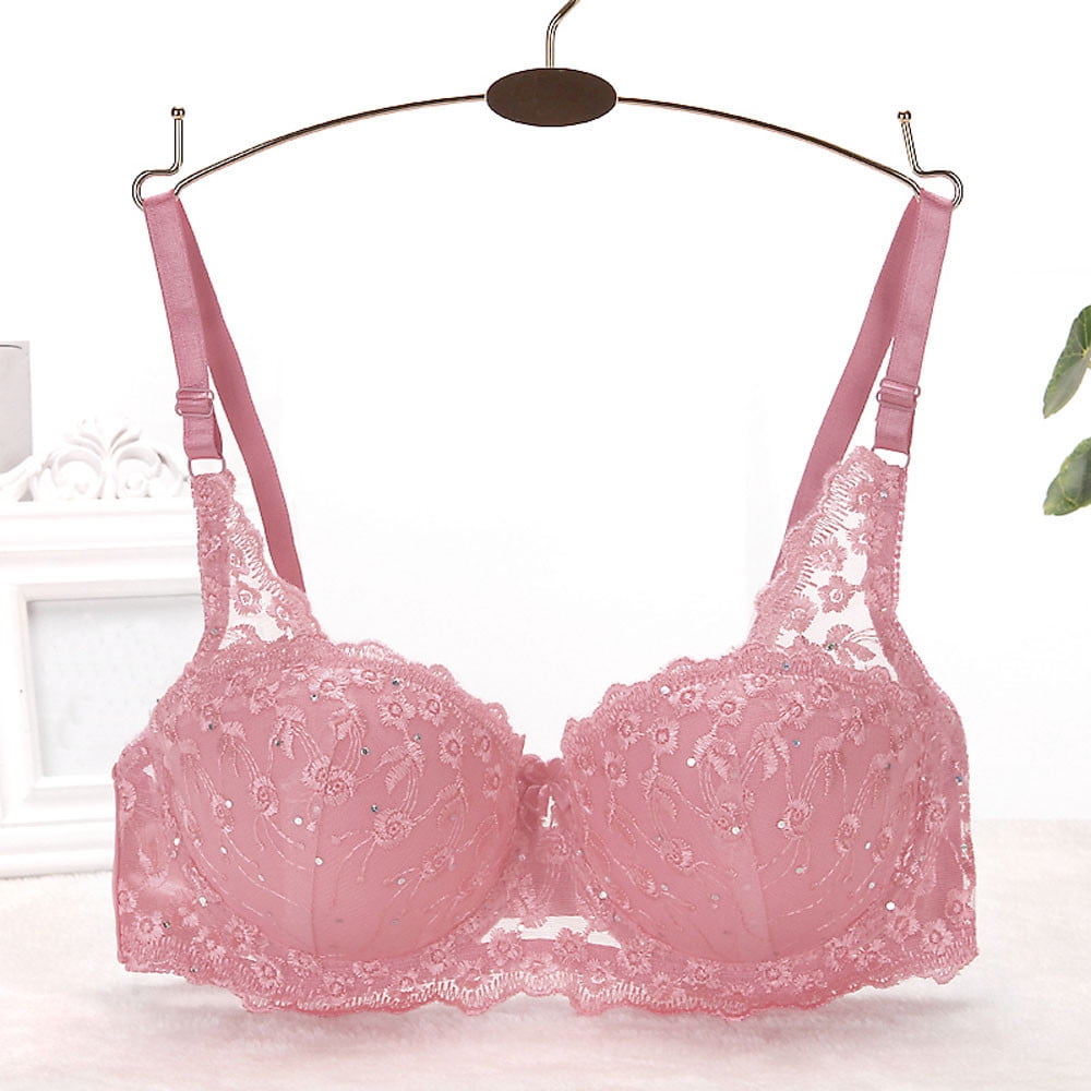 Vestitiy Bras For Women Women Push Up Deep V Ultrathin Underwire Padded