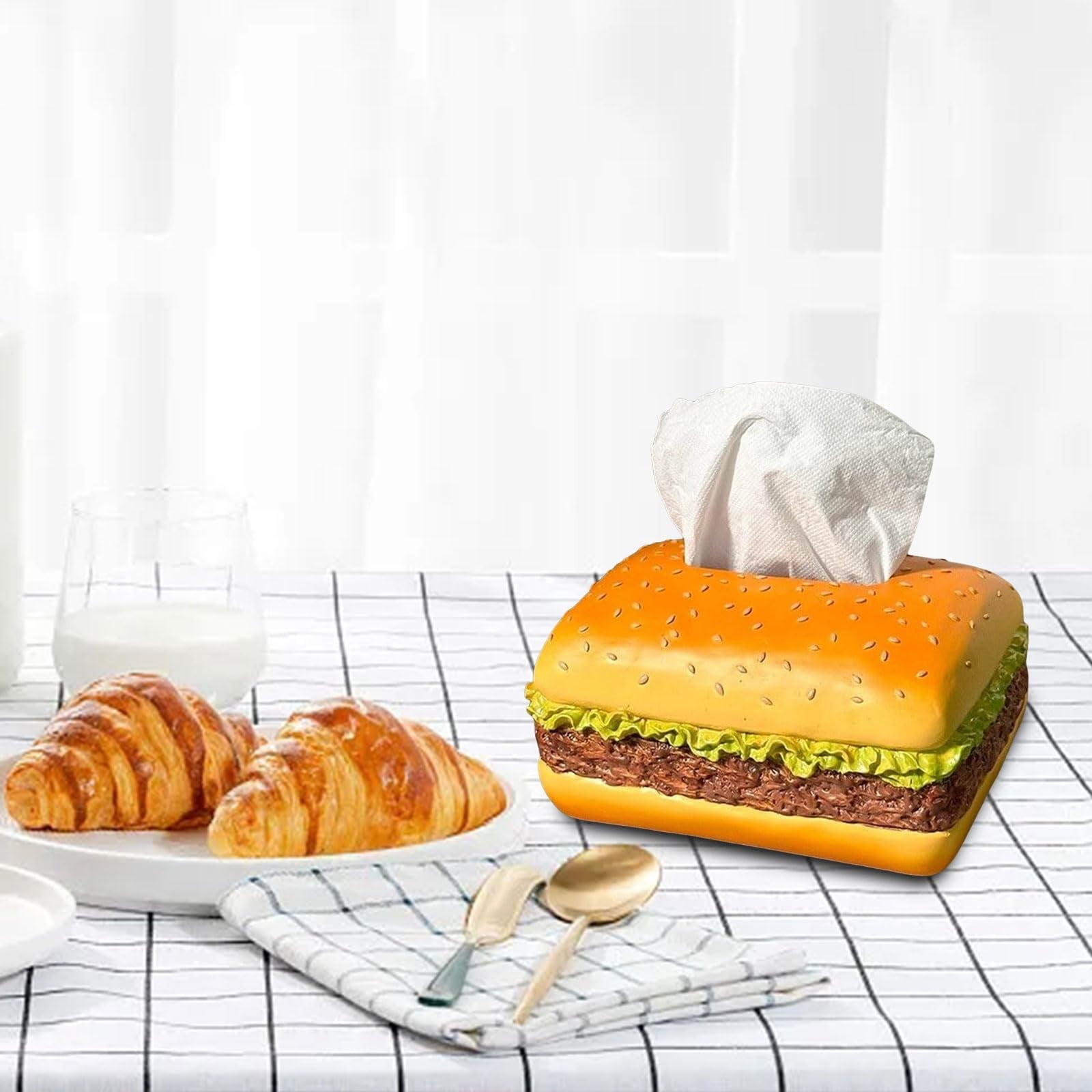 Vestitly Burger Tissue Box Creative Retro Living Room Tissue Box Home ...