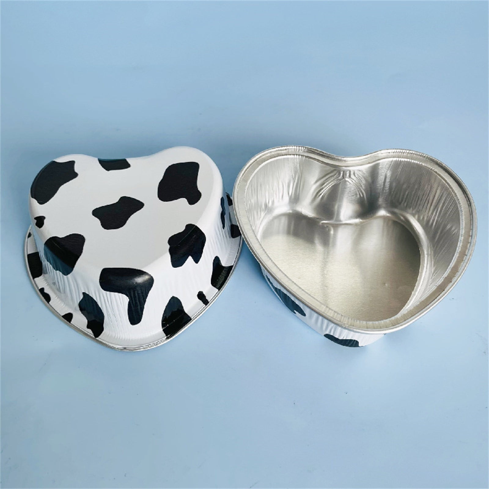 Vestitly Cake Mould Heart Shaped Aluminum Foil Cake Pan Disposable ...
